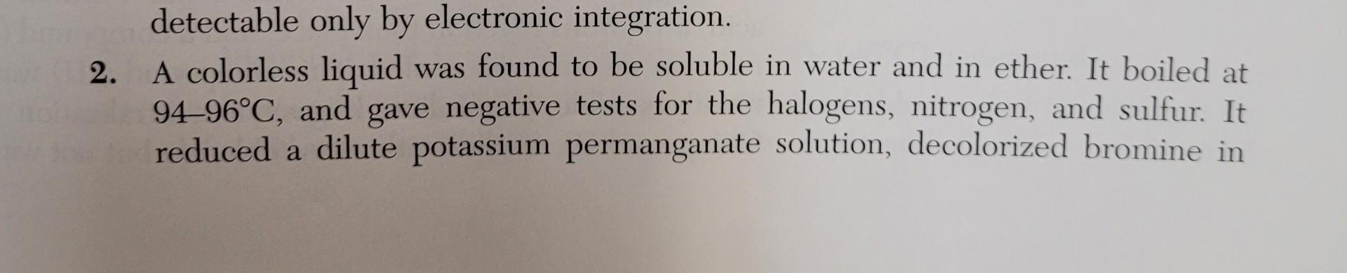 Solved detectable only by electronic integration. 2. A | Chegg.com