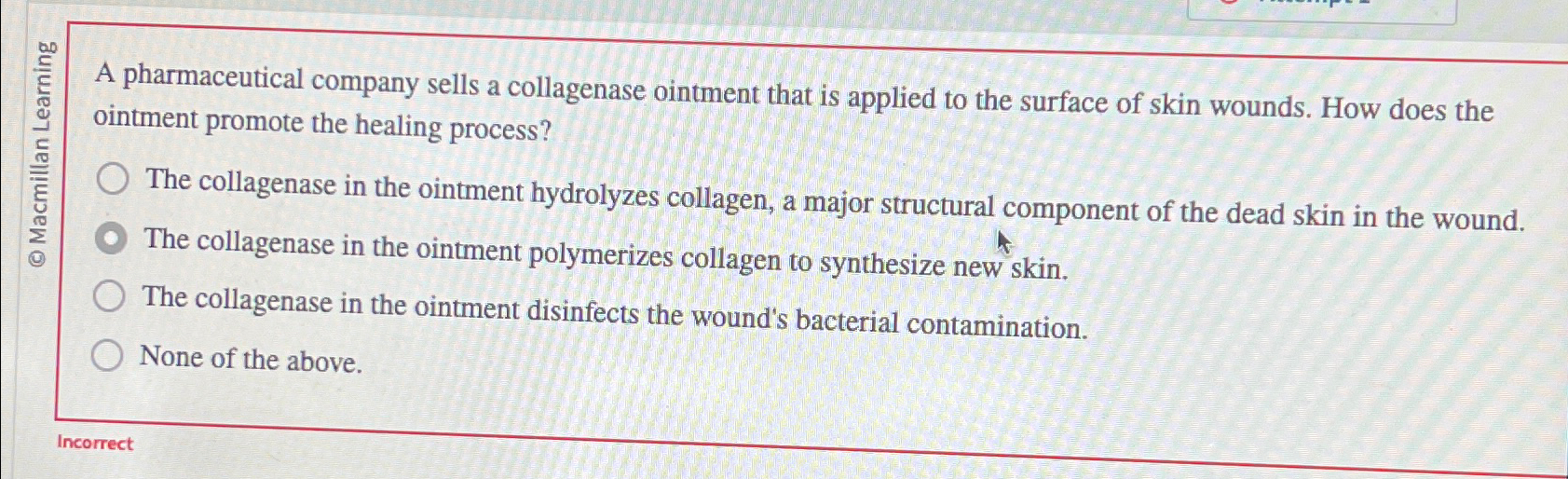 Solved A pharmaceutical company sells a collagenase ointment | Chegg.com