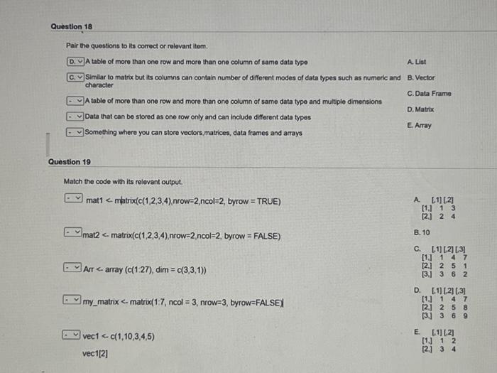 Solved What is the result of the following R command: sum