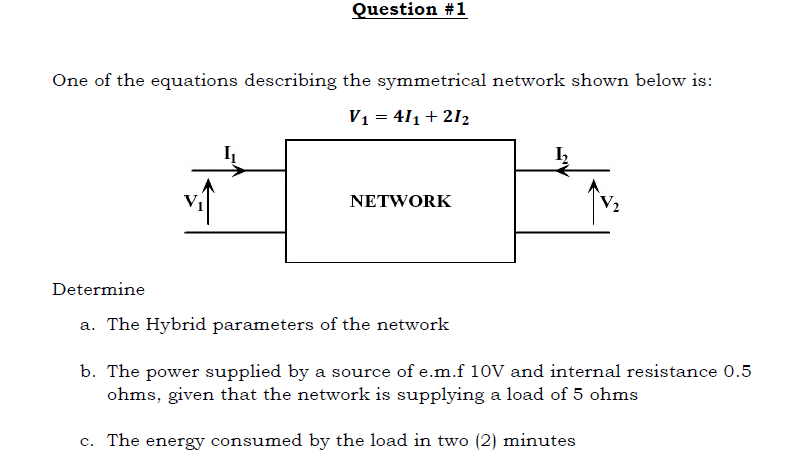 Solved Question # 1One of the equations describing the | Chegg.com