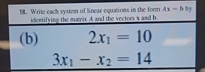 Solved Write each system of linear equations in the form | Chegg.com