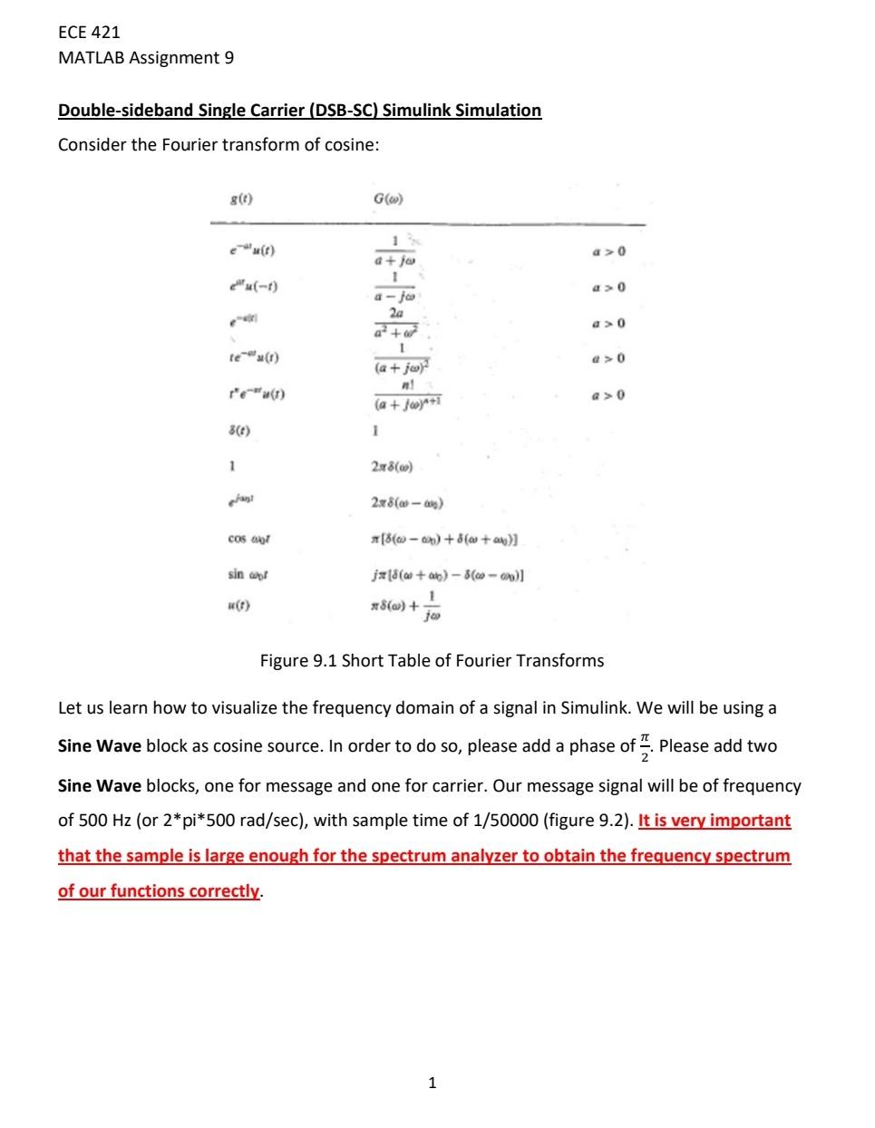 Double-sideband Single Carrier (DSB-SC) Simulink | Chegg.com