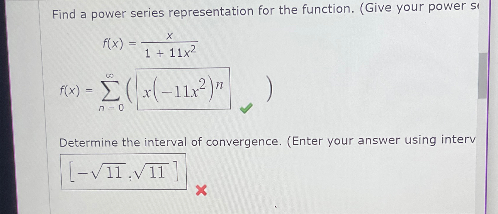 Solved Find a power series representation for the function. | Chegg.com