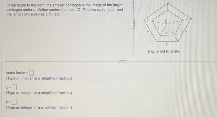 Solved In the figure to the right, the smaller pentagon is | Chegg.com