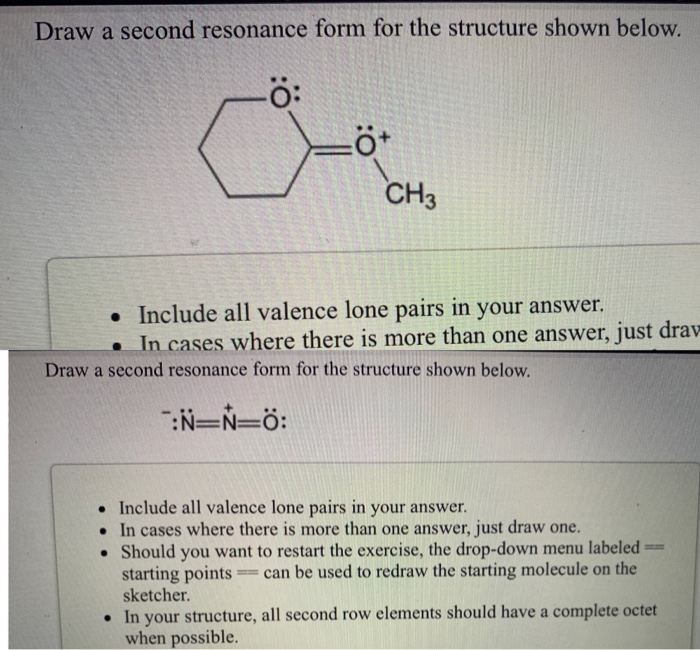 Solved Draw a second resonance form for the structure shown | Chegg.com
