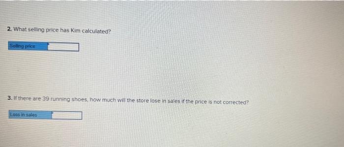 Solved Kim works at a sports store and needs to determine | Chegg.com