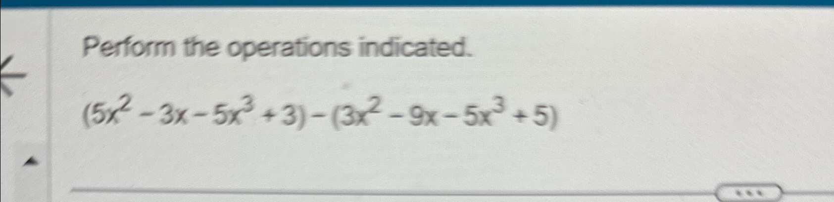 Solved Perform the operations | Chegg.com