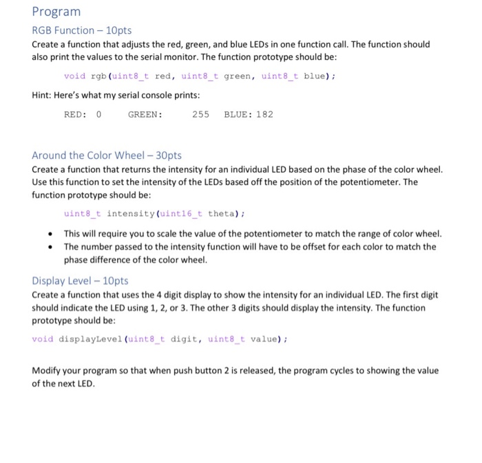 Program Rgb Function 10pts Create A Function That 7133