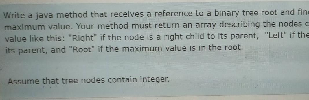 Solved Write a java method that receives a reference to a | Chegg.com