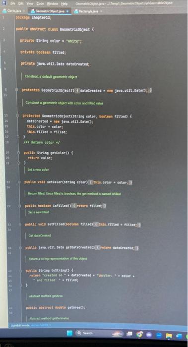 Solved in java language please answerr the following code. | Chegg.com