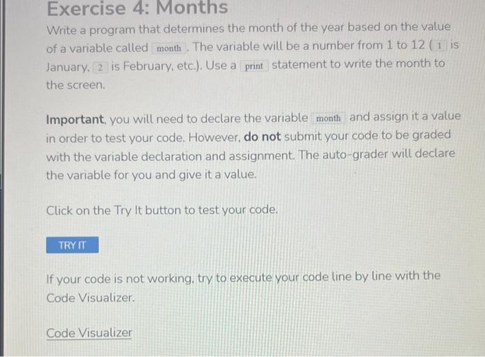 Solved Write a program that determines the month of the year | Chegg.com