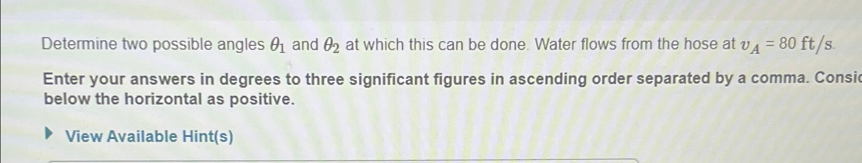 Solved Determine two possible angles \\\\theta _(1) and | Chegg.com
