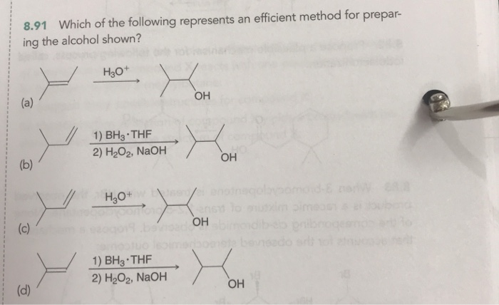 Solved 8.91 Which of the following represents an efficient | Chegg.com