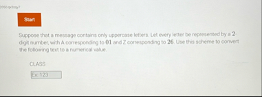 Solved Suppose that a message contains only uppercase | Chegg.com