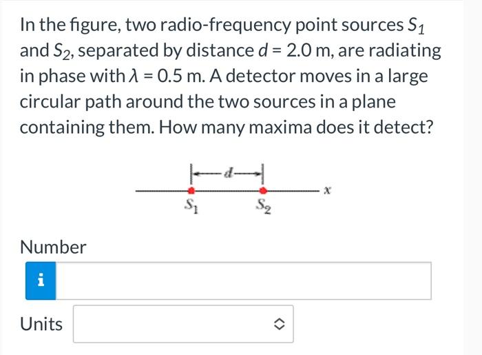 In the figure, two radio-frequency point sources S1 | Chegg.com