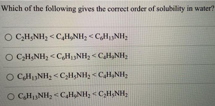 Solved Which of the following has the highest boiling point? | Chegg.com