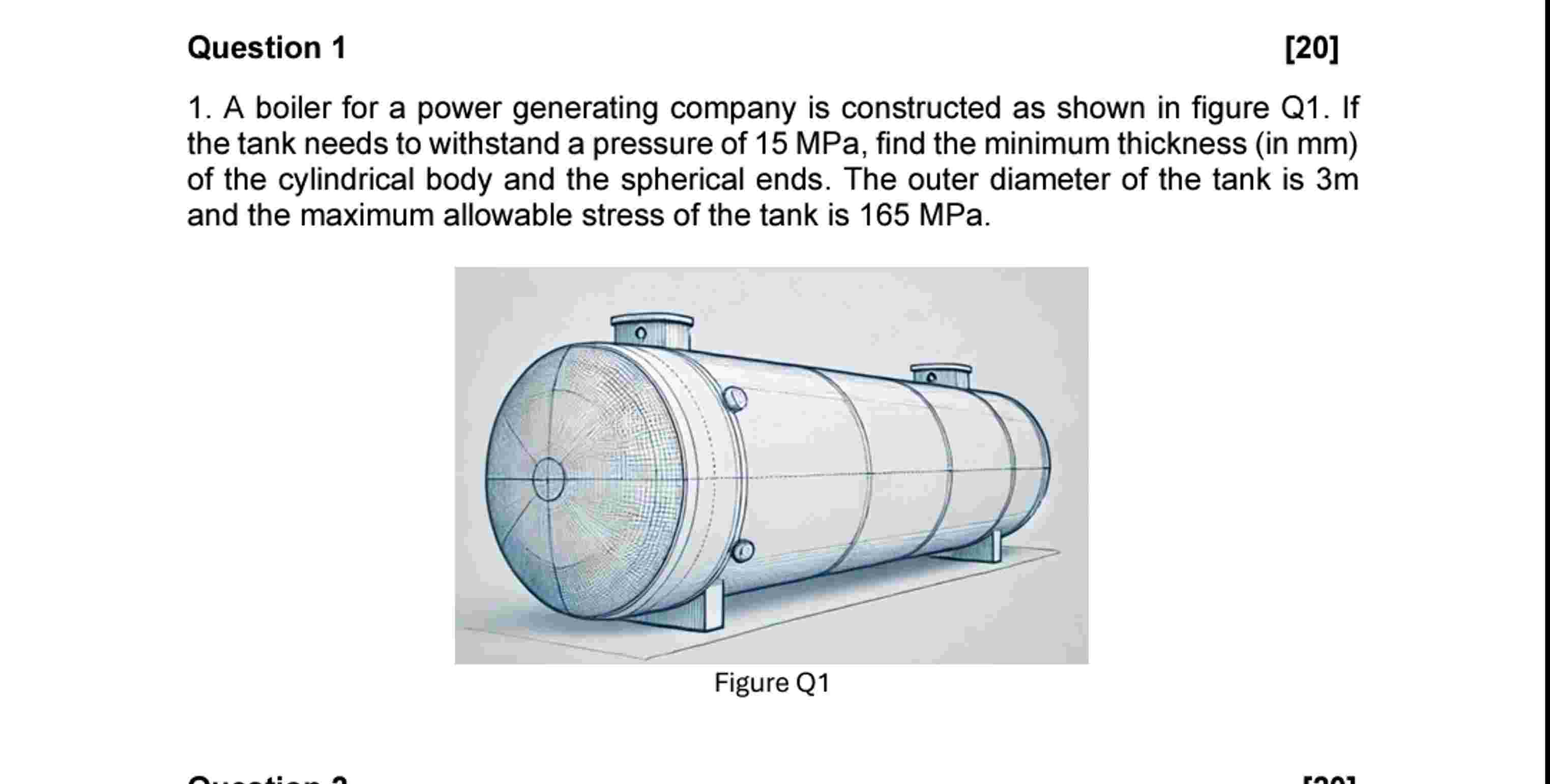 Solved Question 1[20]1. ﻿A boiler for a power generating | Chegg.com