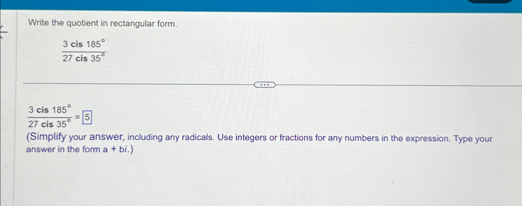 Solved Write the quotient in rectangular | Chegg.com