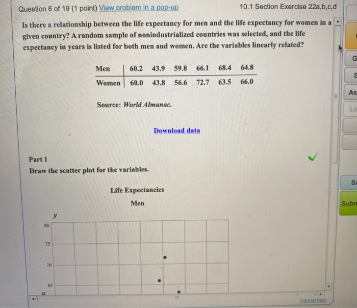 Solved Question 6 of 19 (1 point) View problem in a pop-up | Chegg.com