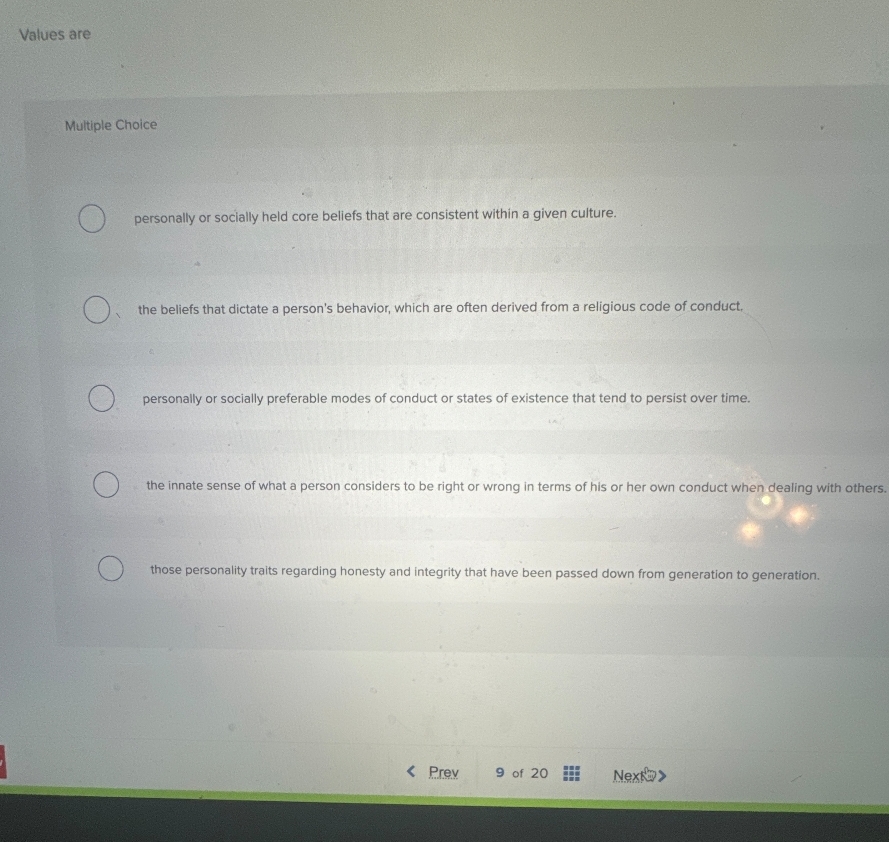 Solved Values areMultiple Choicepersonally or socially held | Chegg.com