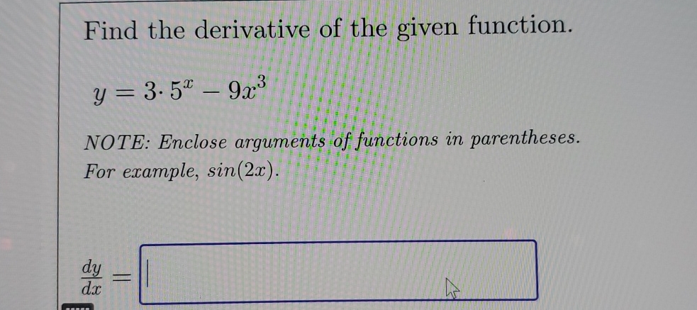 Solved Find the derivative of the given | Chegg.com