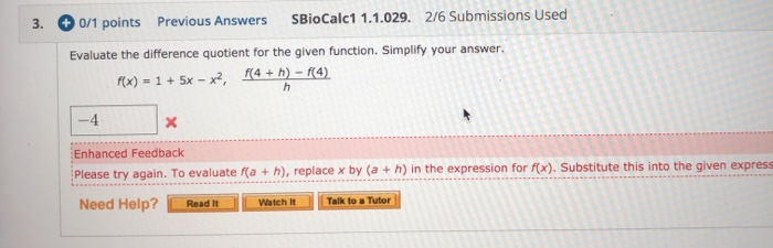 Solved 3. 0/1 points Previous Answers SBioCalc1 1.1.029. 2/6 | Chegg.com Solved 3. 0/1 points Previous Answers SBioCalc1 1.1.029. 2/6 | Chegg.com