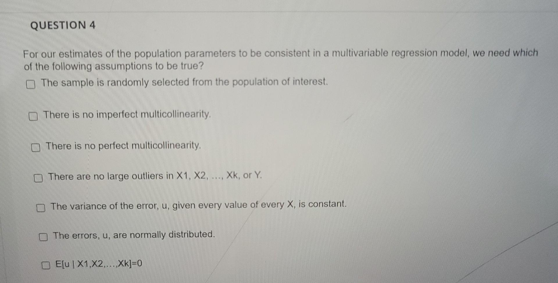 Solved QUESTION 3 If there is omitted variable bias in our | Chegg.com