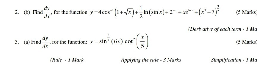 Solved 3 dy 2. (b) Find dx , for the function: y=4cos"" | Chegg.com