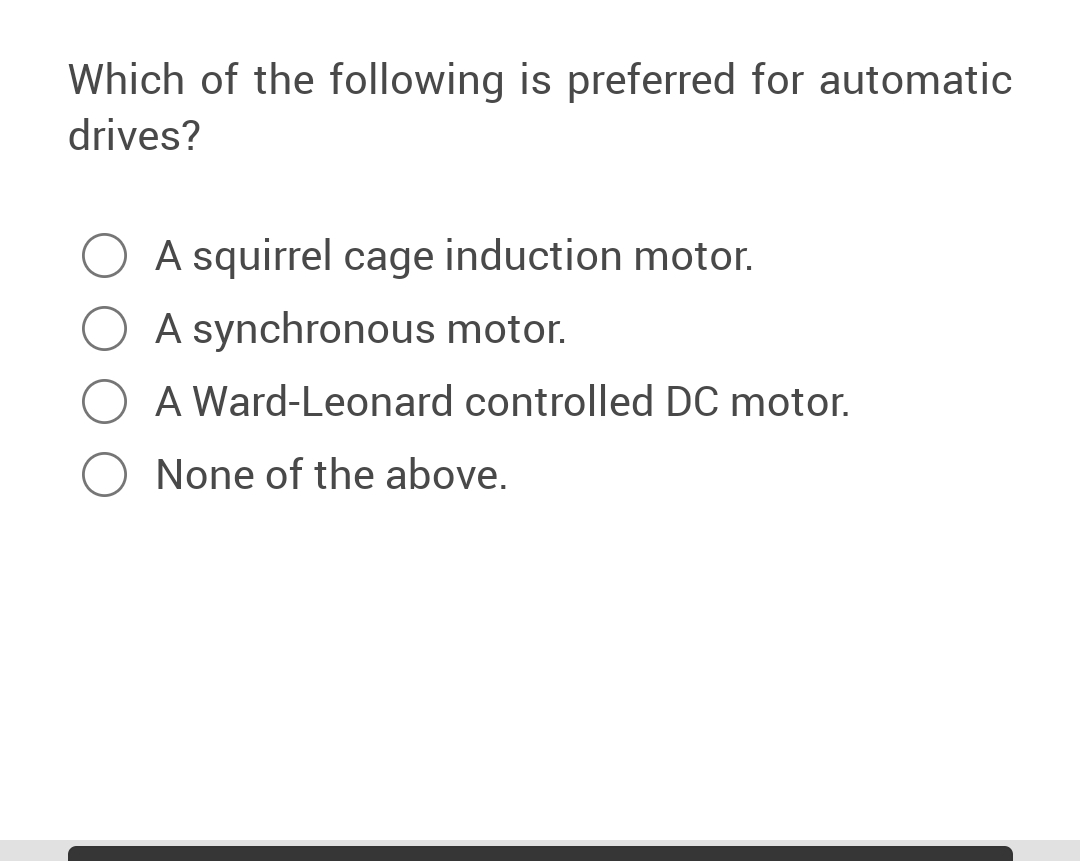 Solved Which of the following is preferred for automatic | Chegg.com
