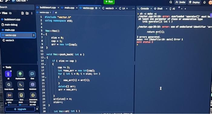 Solved hi, I am trying to separate my c++ files into .h and | Chegg.com