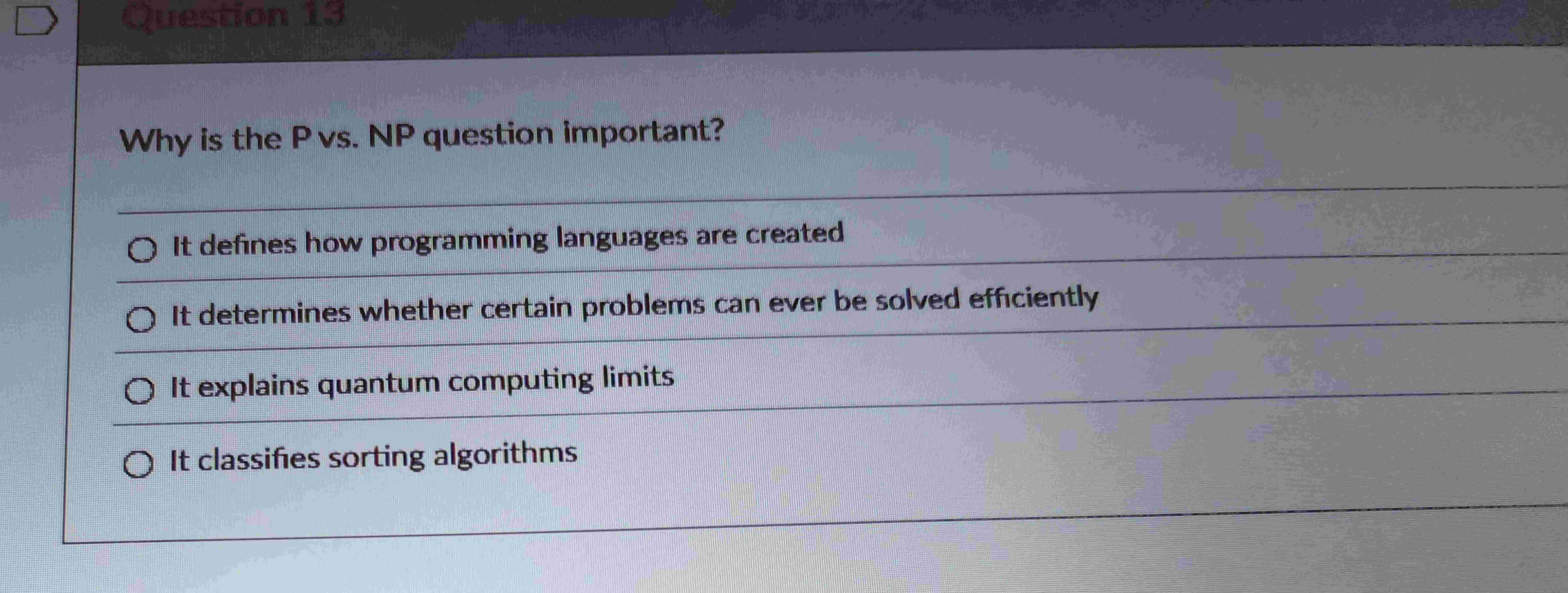Solved Why is the P vs. ﻿NP question important?It defines | Chegg.com