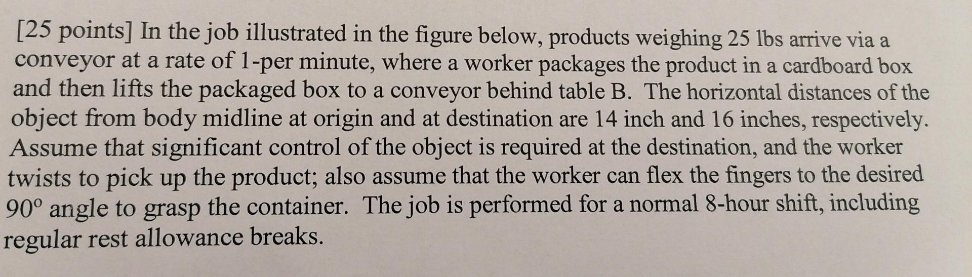 Solved (a) Using NIOSH lifting equation, Calculate RWL and | Chegg.com