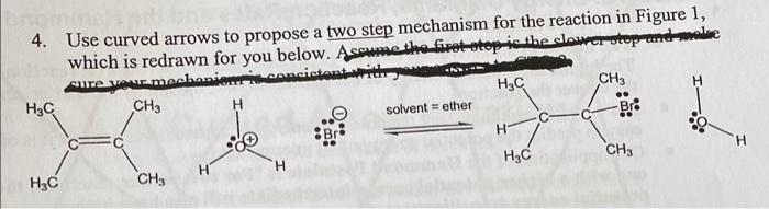 Solved 4. Use curved arrows to propose a two step mechanism | Chegg.com