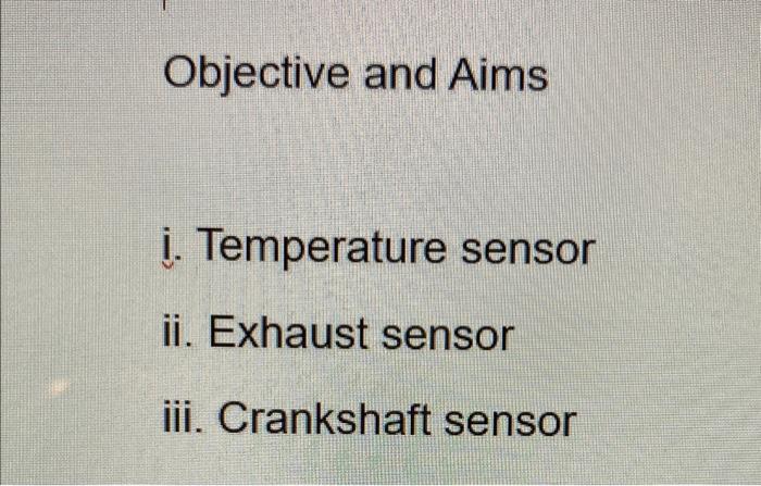 Solved Can you help me to write the objective and aims for | Chegg.com