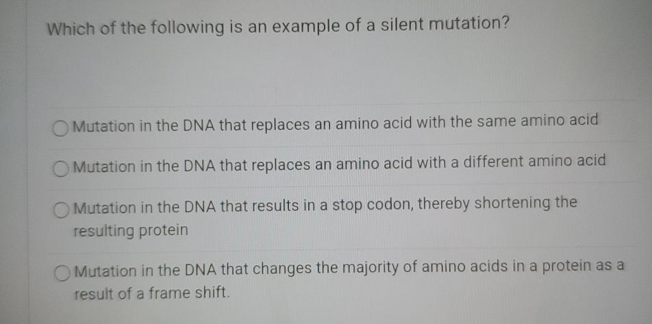 Solved Which of the following is an example of a silent | Chegg.com