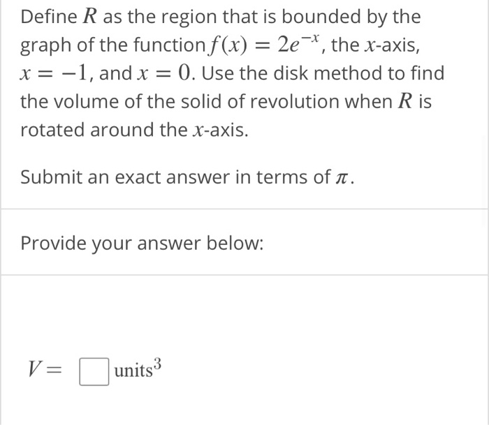 Solved Define R as the region that is bounded by the graph | Chegg.com
