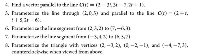 Solved 4. Find a vector parallel to the line | Chegg.com