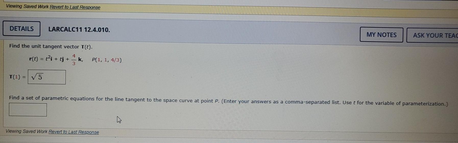 Solved Viewing Saved Work Revert to Last Response DETAILS | Chegg.com
