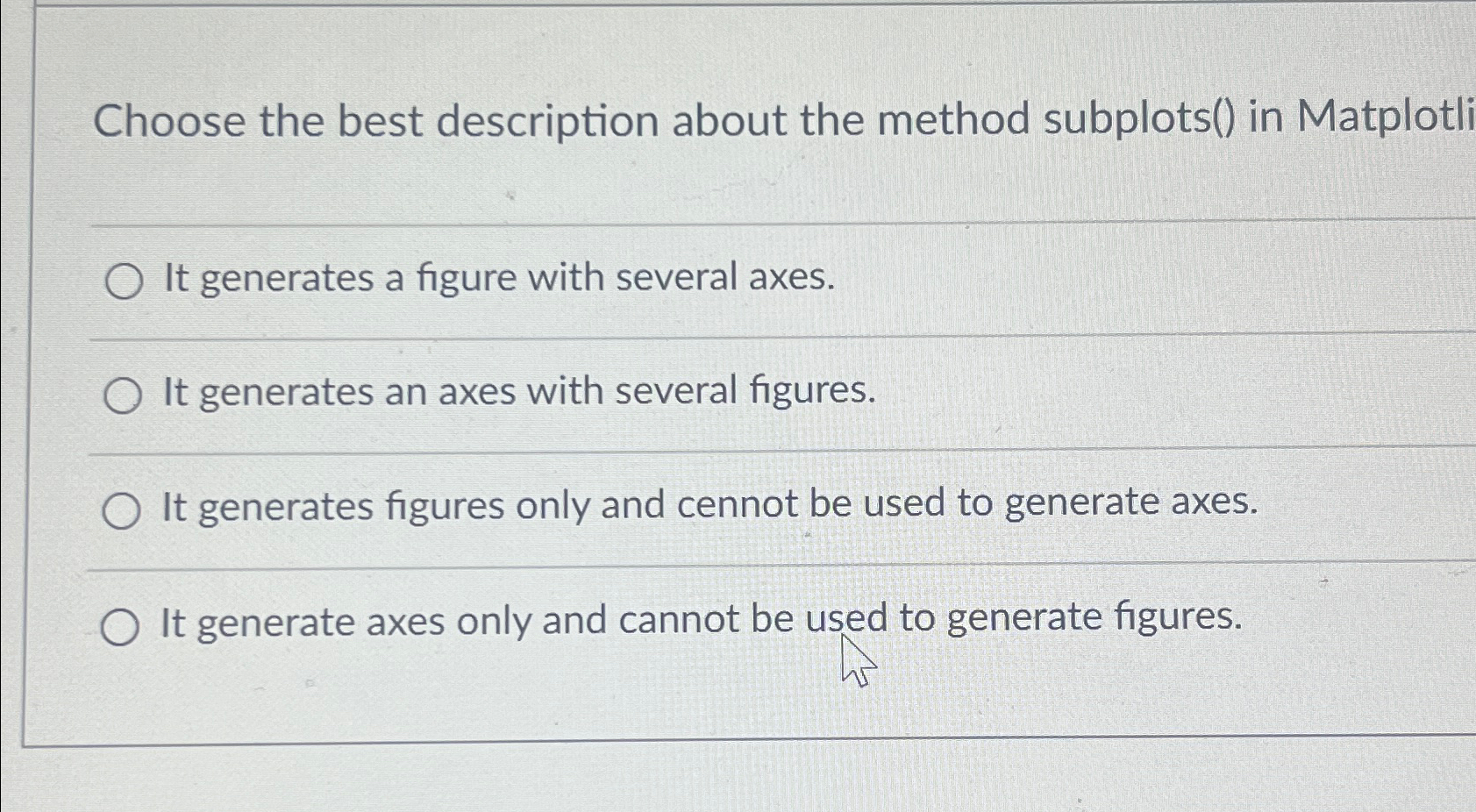 Solved Choose the best description about the method | Chegg.com