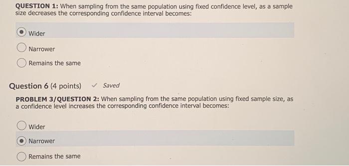 Solved QUESTION 1: When sampling from the same population | Chegg.com