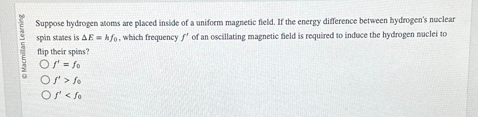 Solved Suppose hydrogen atoms are placed inside of a uniform | Chegg.com