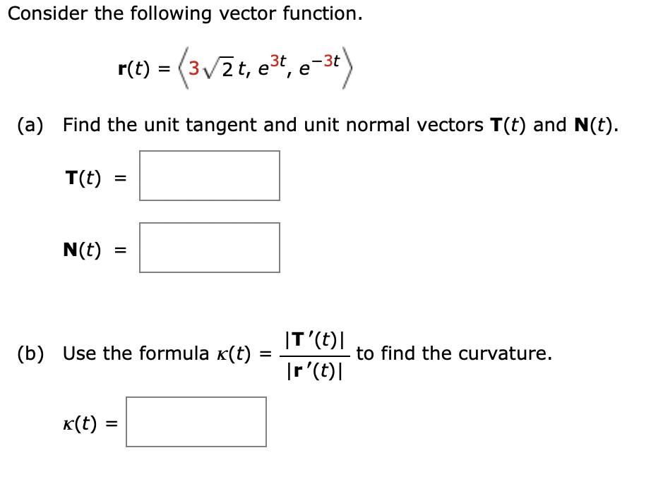 Solved Consider the following vector | Chegg.com