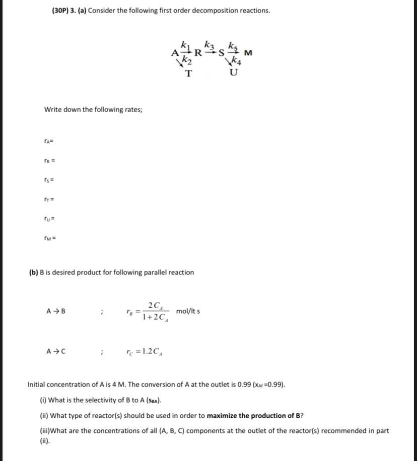 Solved (30P) 3. (a) ﻿Consider the following first order | Chegg.com