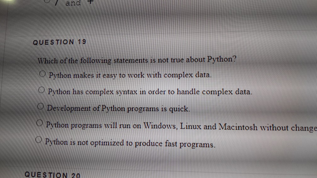 Solved QUESTION 12 The following Python print statement | Chegg.com