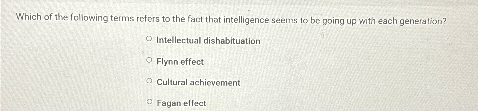 Solved Which of the following terms refers to the fact that | Chegg.com