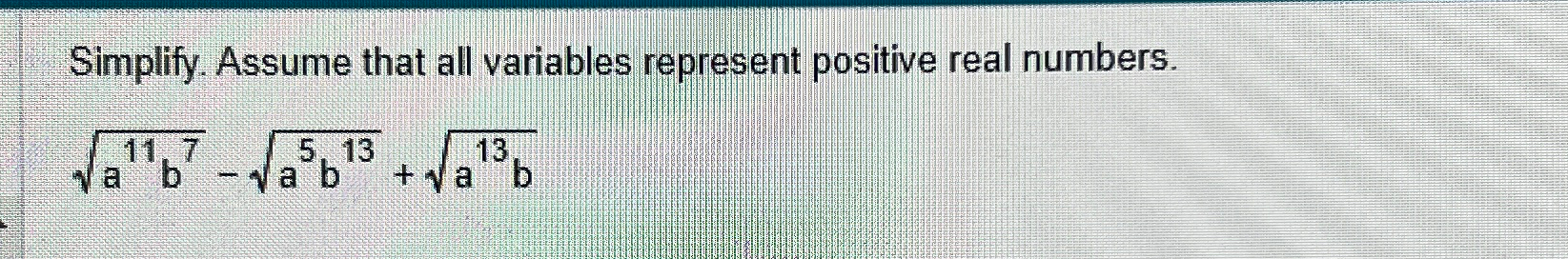Solved Simplify. Assume that all variables represent | Chegg.com