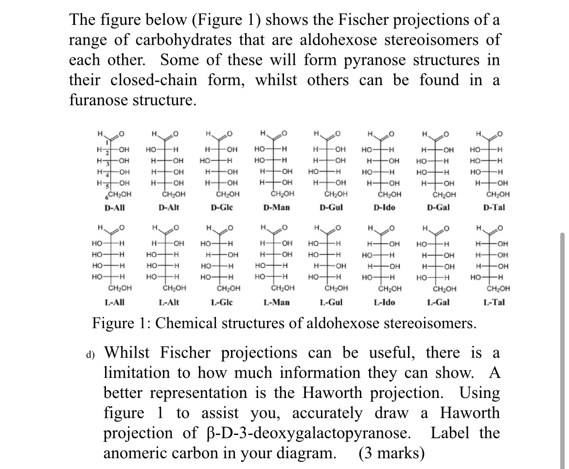 Solved The figure below (Figure 1) ﻿shows the Fischer | Chegg.com