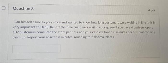 Solved Imagine you are a manager at Trader Dan's grocery | Chegg.com