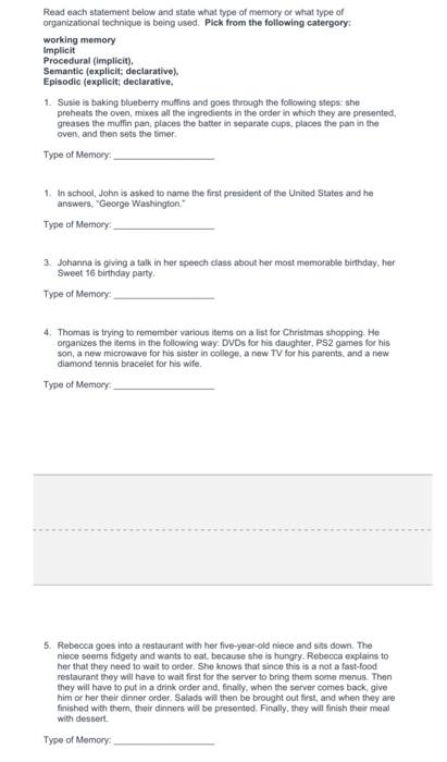 Solved Read each statement below and state what bype of | Chegg.com