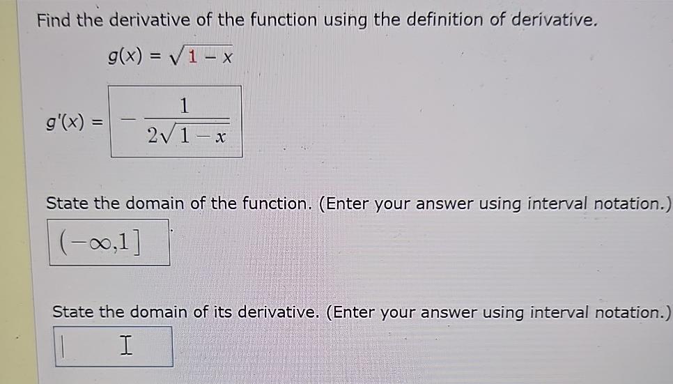 Solved Find the derivative of the function using the | Chegg.com